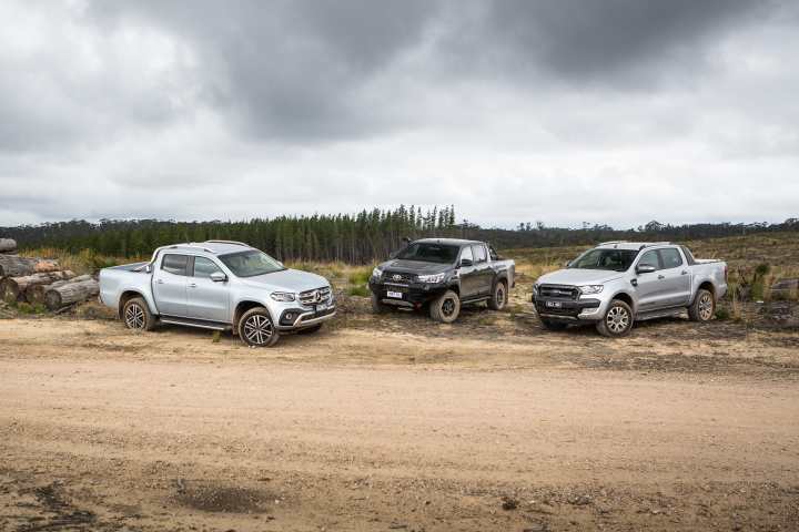 Ford Ranger vs Toyota HiLux vs Mercedes X-Class Ute Comparison Review ...