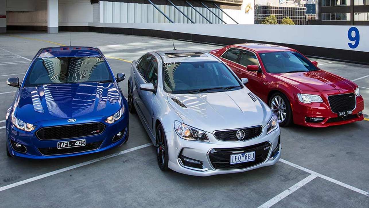 Holden Commodore SS-V Redline, Chrysler 300 SRT and Ford Falcon XR8 ...