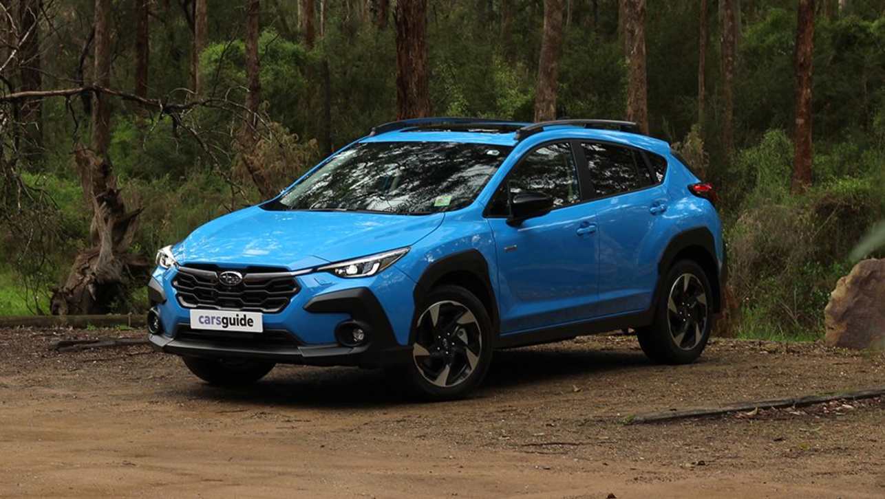 Subaru Crosstrek 2023 review Hybrid S Small AWD SUV all rounder to rival Honda HR V e HEV L Mitsubishi Eclipse Cross Plug in Hybrid Toyota Corolla Cross Hybrid CarsGuide