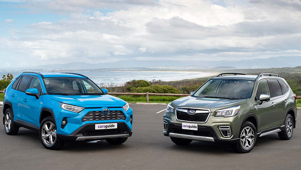 Toyota RAV4 Hybrid vs Subaru Forester Hybrid Comparison Review | CarsGuide