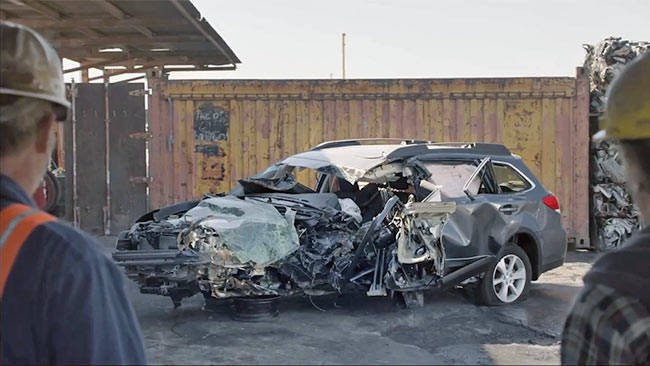 Ad uses horrifically crashed vehicle to sell new ones - Car News ...