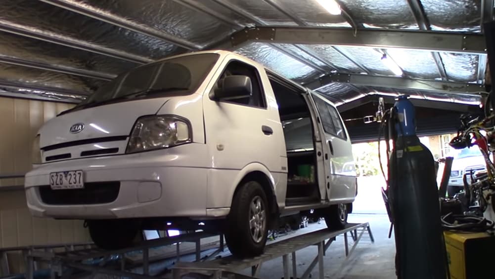 Aussies put 700hp V12 engine in Kia van to make the delivery truck from ...