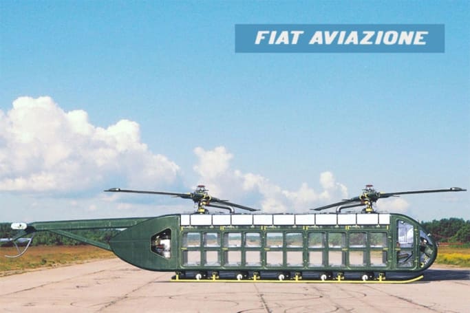Fiat made a helicopter that looks like your Gran's drinks cabinet ...