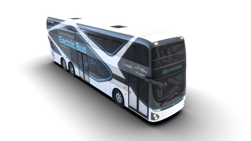 Hyundai reveals EV bus with 300km range - Car News | CarsGuide