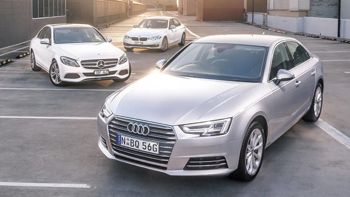 Audi A4, BMW 3 Series and Mercedes C-Class 2016 review | CarsGuide