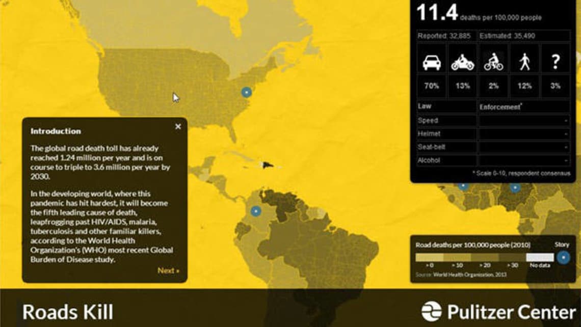 Interactive map of the world's road toll - Car News | CarsGuide