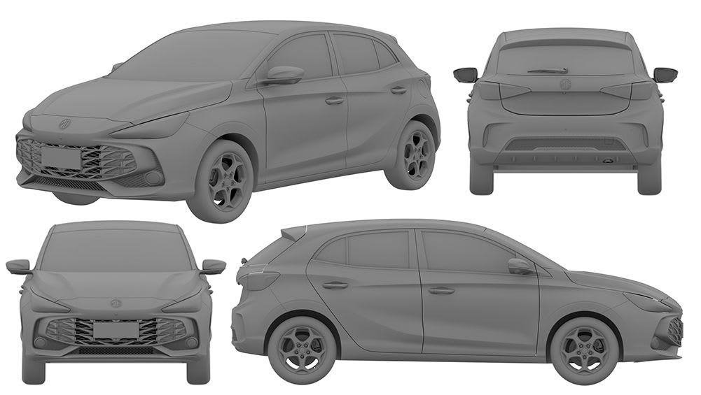 The next MG3? Design patents show new small hatch from MG with ...